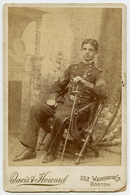 Waldron H. Rand Jr. Military Officer, Sword, Vintage Photo, Boston ...