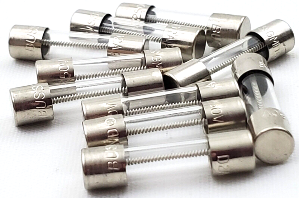 Lot of 10 Bussmann GMD2 250 Volt 2 Amp 5x20 MM Slow Blow Glass fuses | eBay