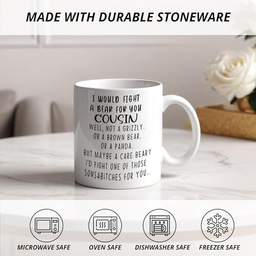 Cousin Mug Cousin Gifts I Would Fight a Bear for You Cousin Coffee Cups ...