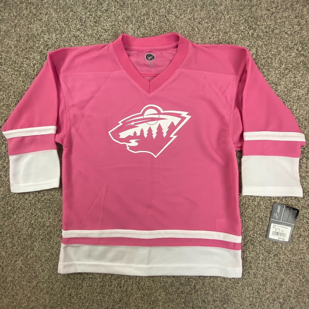 Pink Nhl Logo Girls Youth Edmonton Oilers Pink Basic Logo Fleece