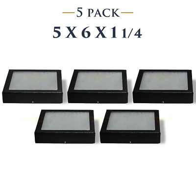 5 Pack of 5 x 6 x 1 1/4 Riker Display Cases Boxes for Arrowheads ...