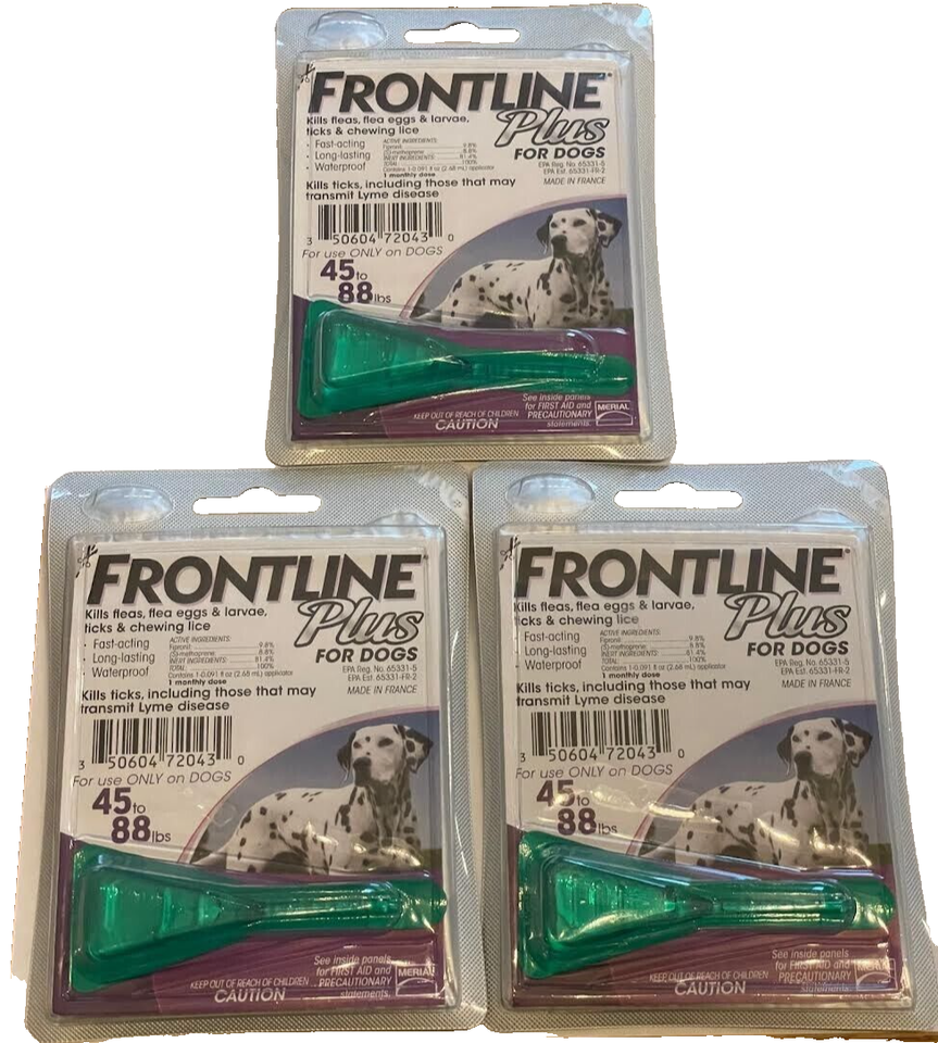 Frontline Plus for Large Dogs 45-88 Lbs. - 1 Dose - Genuine EPA | eBay