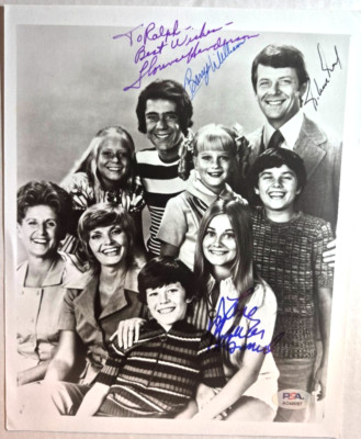 THE BRADY BUNCH SIGNED AUTOGRAPH 8X10 PSA COA EVE PLUMB BARRY WILLIAMS ...