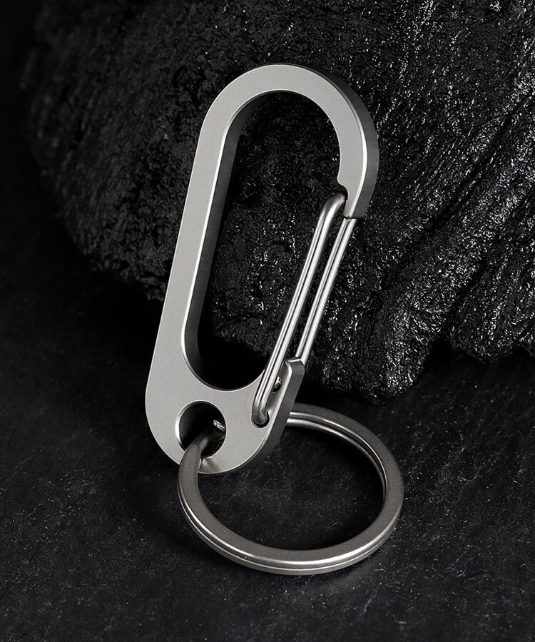 EDC Titanium Alloy Keychain Carabiner Portable Waist Hang Buckle with ...