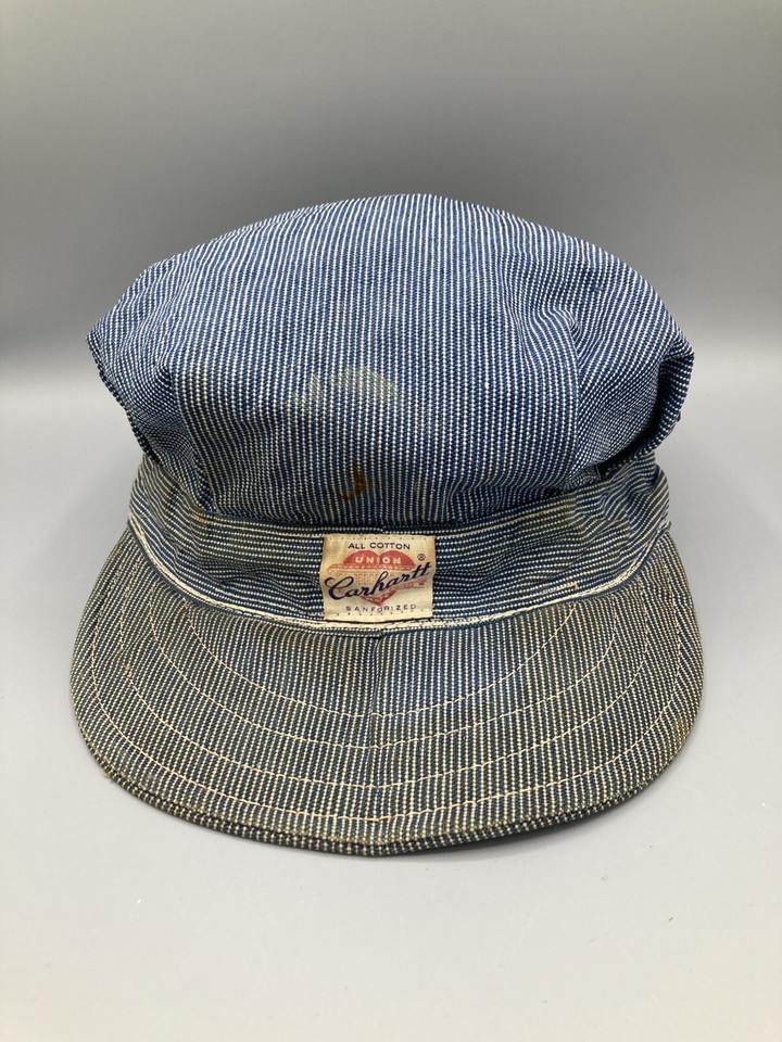 Vintage Sanforized Carhartt Hat, 1940s Chore Cap, Railroad Hat. | eBay