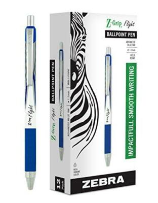 Zebra Pen Z-Grip Flight Retractable Ballpoint Pen, Bold Point, 1.2mm ...