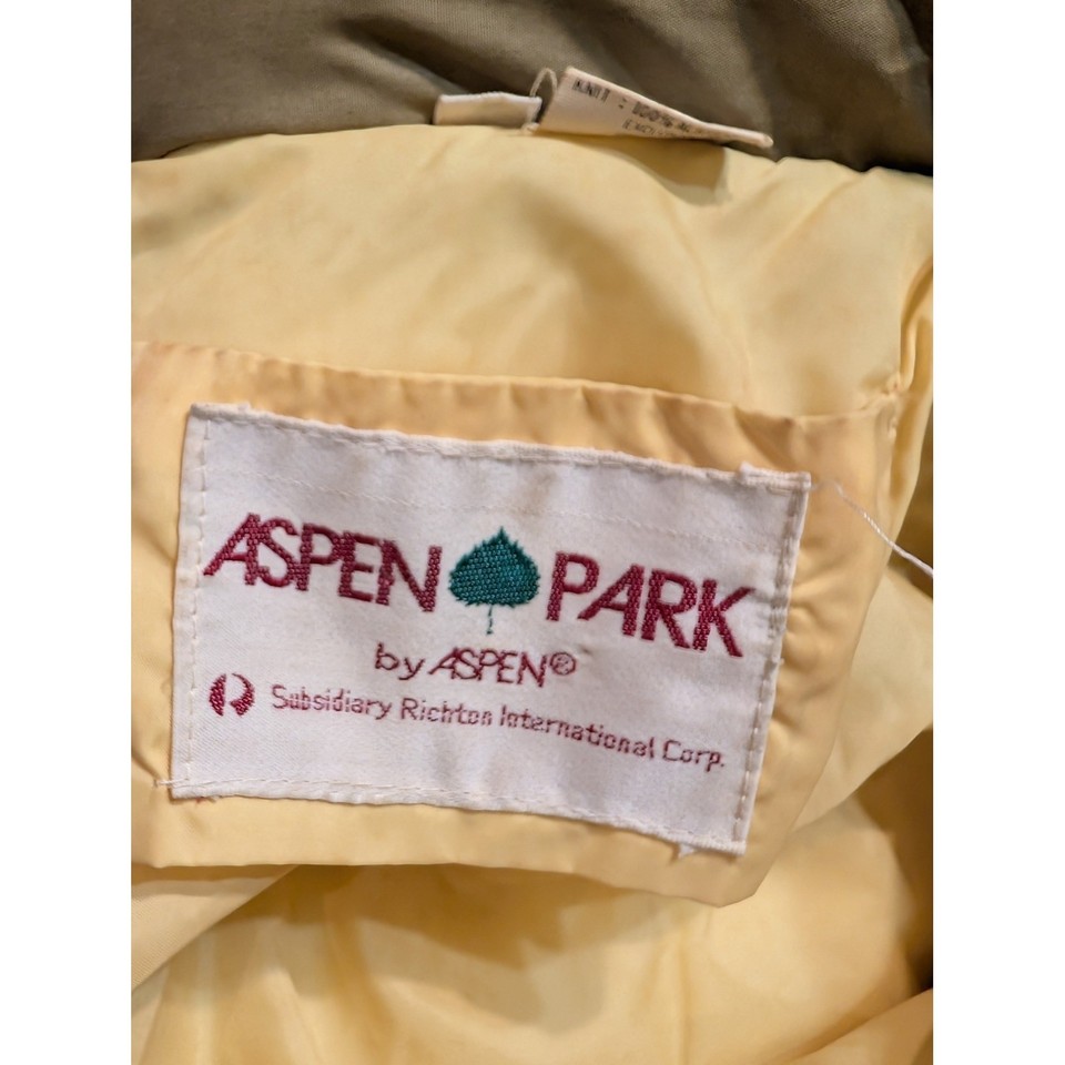 VTG Aspen Park by Aspen Quilted Lined Hooded Winter Parka Jacket Tan ...