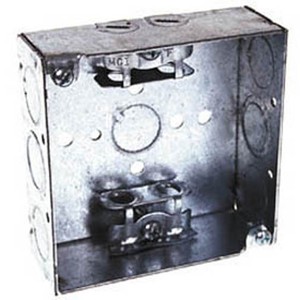 50 pc 4" Square Welded Electrical Box 1-1/2 Deep w/ MC/BX Cable Clamps ...