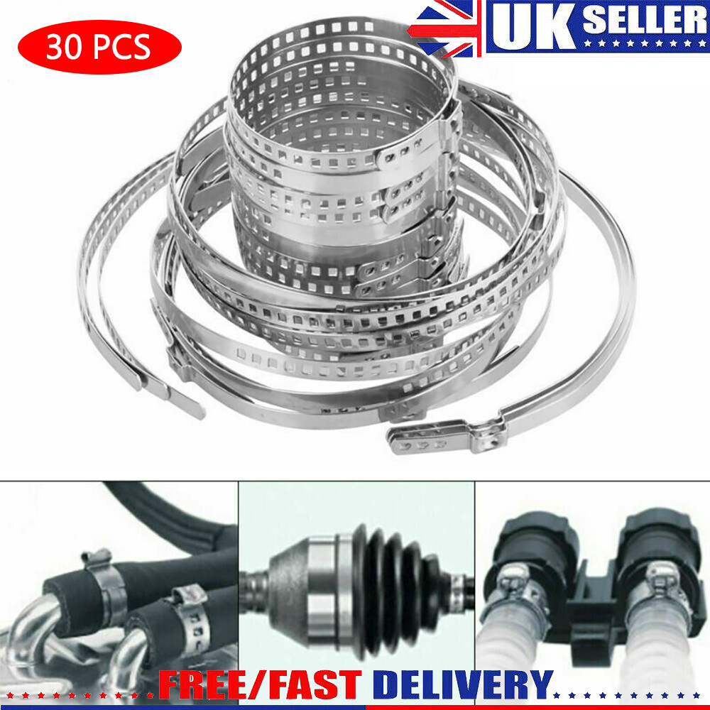 30X UNIVERSAL CV BOOT CLIPS KIT STAINLESS STEEL SET OF 30 CV JOINT ...