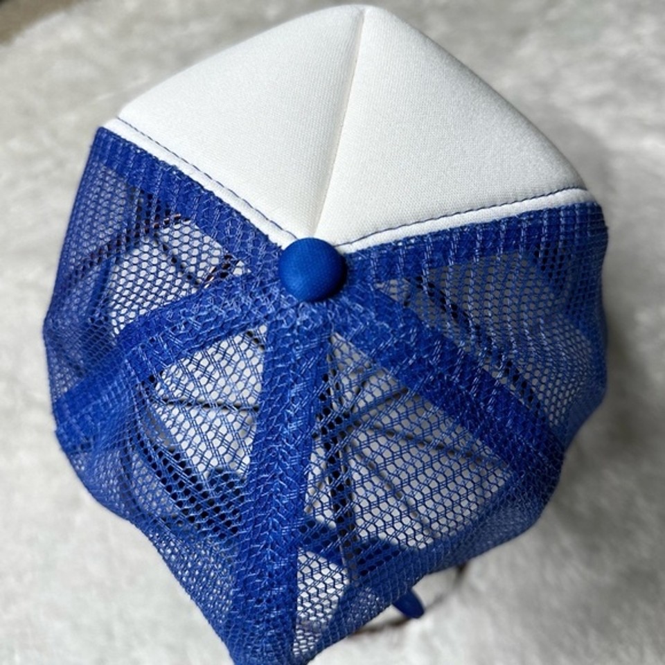 Brooks Run Snapback {Cobra} Trucker Cap Hat Foam Mesh Blue White Adult ...