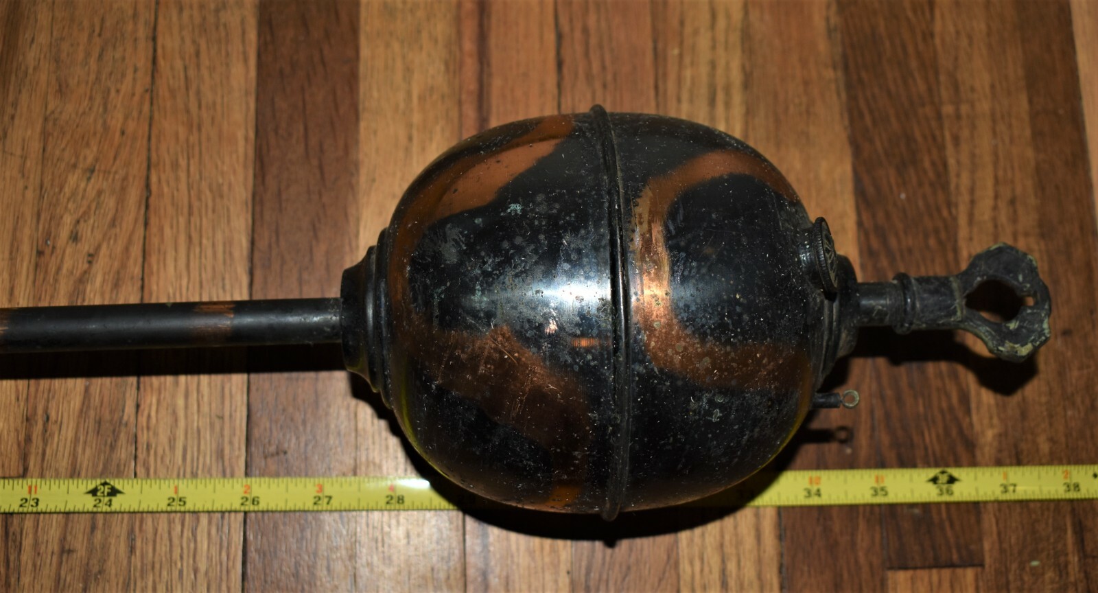 AWESOME Antique Japanned COPPER FLASH FINISH Fantastic Gas Hanging ...