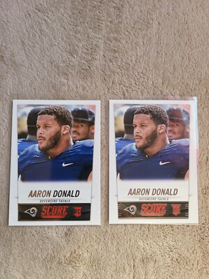 (2) AARON DONALD ROOKIE CARDS 2014 Score Panini #332 Los Angeles Rams🔥 ...