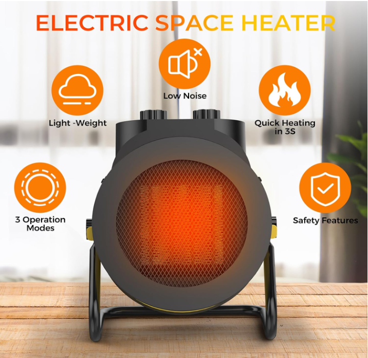 Space Heaters for Indoor Use, 1500W PTC Electric Heater with 90 ...