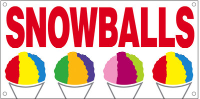20x48 Inch SNOWBALLS Vinyl Banner Sign - wb | eBay