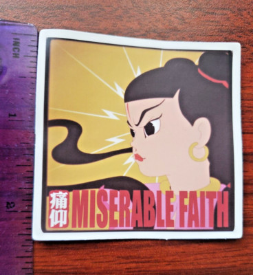 Miserable Faith Sticker 2" x 2.5" Band Logo Vinyl Decal Cartoon Skater ...