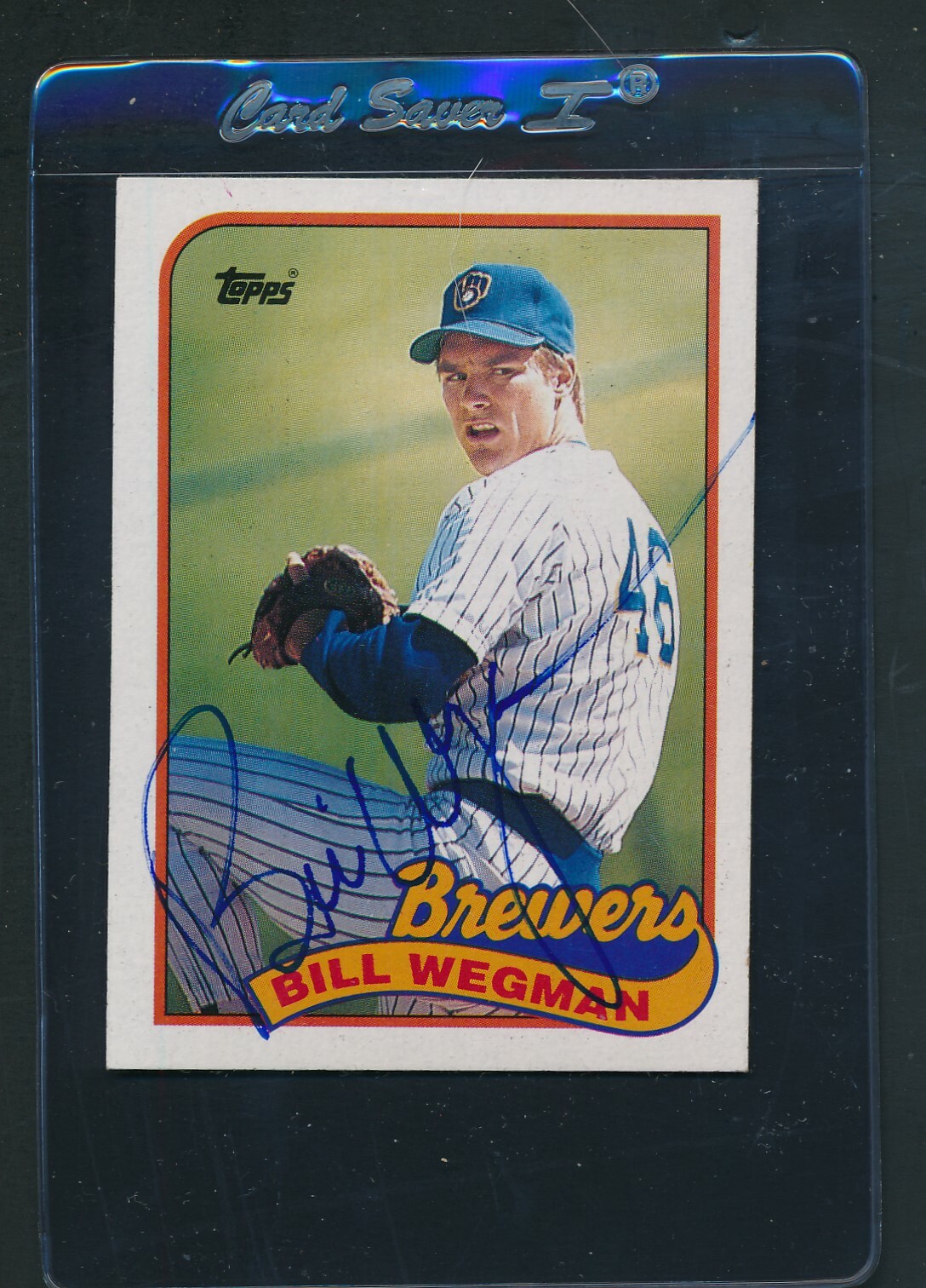 1989 Topps #768 Bill Wegman Brewers Signed Auto *C4884 | eBay