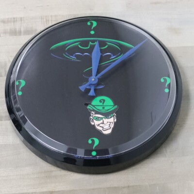 DC Comics 1995 The Batman & Riddler Time Wall Clock 1.5 V Battery ...