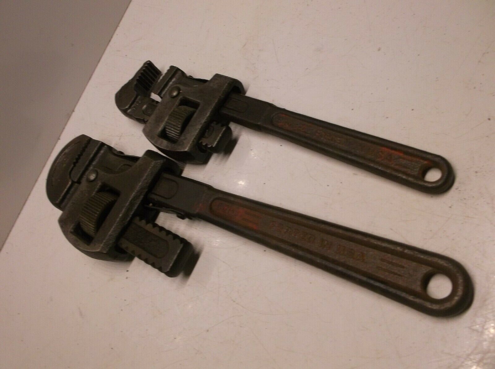 Vintage Dunlap Pipe Wrench Lot 8" & 10" | eBay