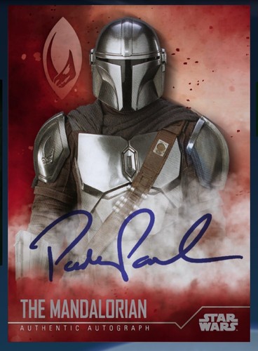 Topps Star Wars Stellar Signatures Pedro Pascal as The Mandalorian ...