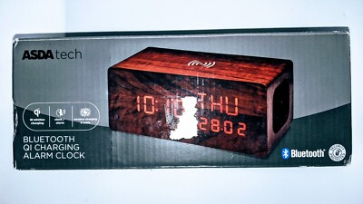 Asda Tech Bluetooth QI Charging Alarm Clock | eBay UK