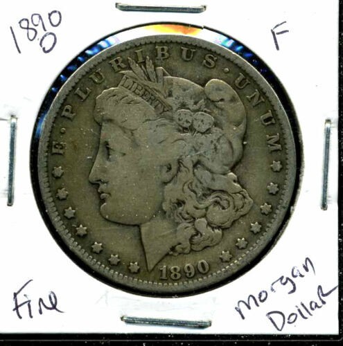 1890 O F Morgan Dollar 100 Cent American 90% Silver U.S.A $1 US FINE ...