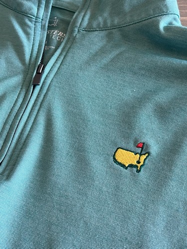 Masters Tech M Medium Light Green Quarter 1/4 Zip Augusta National ...