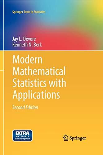 Modern Mathematical Statistics with Applications (Springer Texts in ...