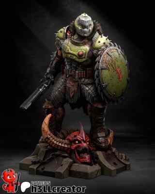 Doomguy - Doom The Dark Ages - Model Kit Painted/Unpainted 3d Print GK ...