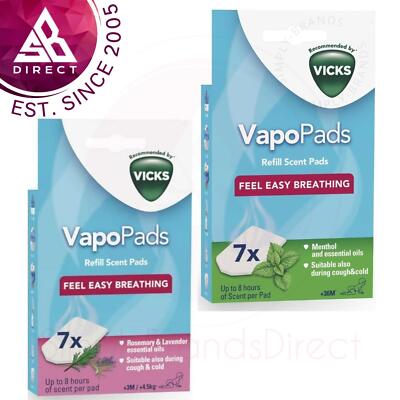 Vicks VapoPads Essential Scented Oil Refills│Menthol & Rosemary ...