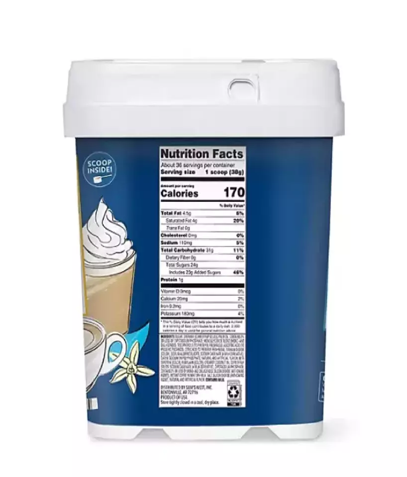 Pack of 2 - Member's Mark French Vanilla Cappuccino Beverage Mix - 48 ...