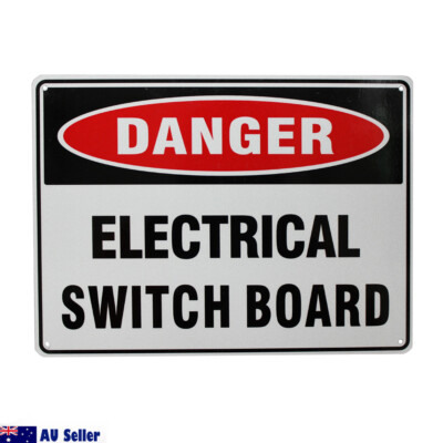 Warning Caution Electrical Switch Board Sign 200x300mm Metal Al ...