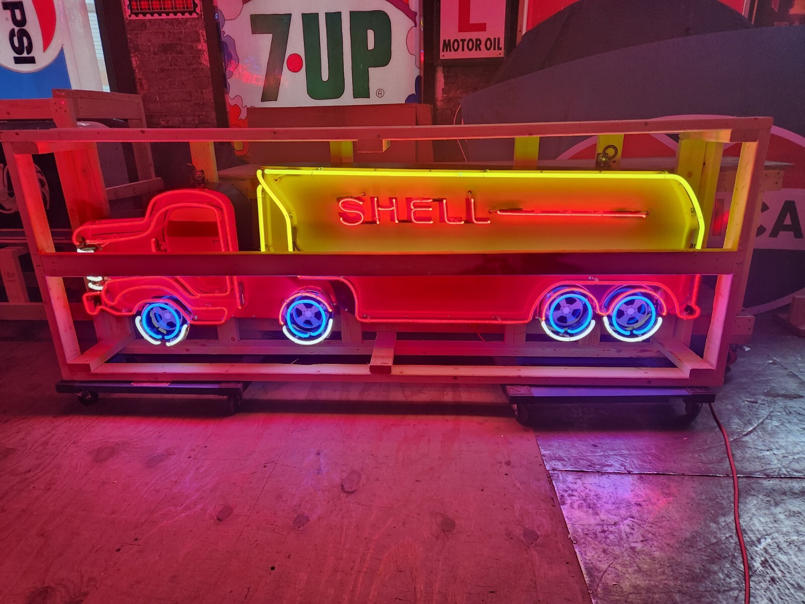 New Shell Tanker Painted Neon Sign 8 FT W x 28 IN H | eBay