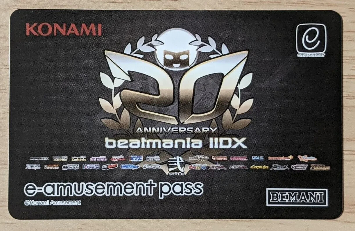 SHIPS FROM USA Unused Konami e-AMUSEMENT PASS Card Beatmania IIDX 20th ...