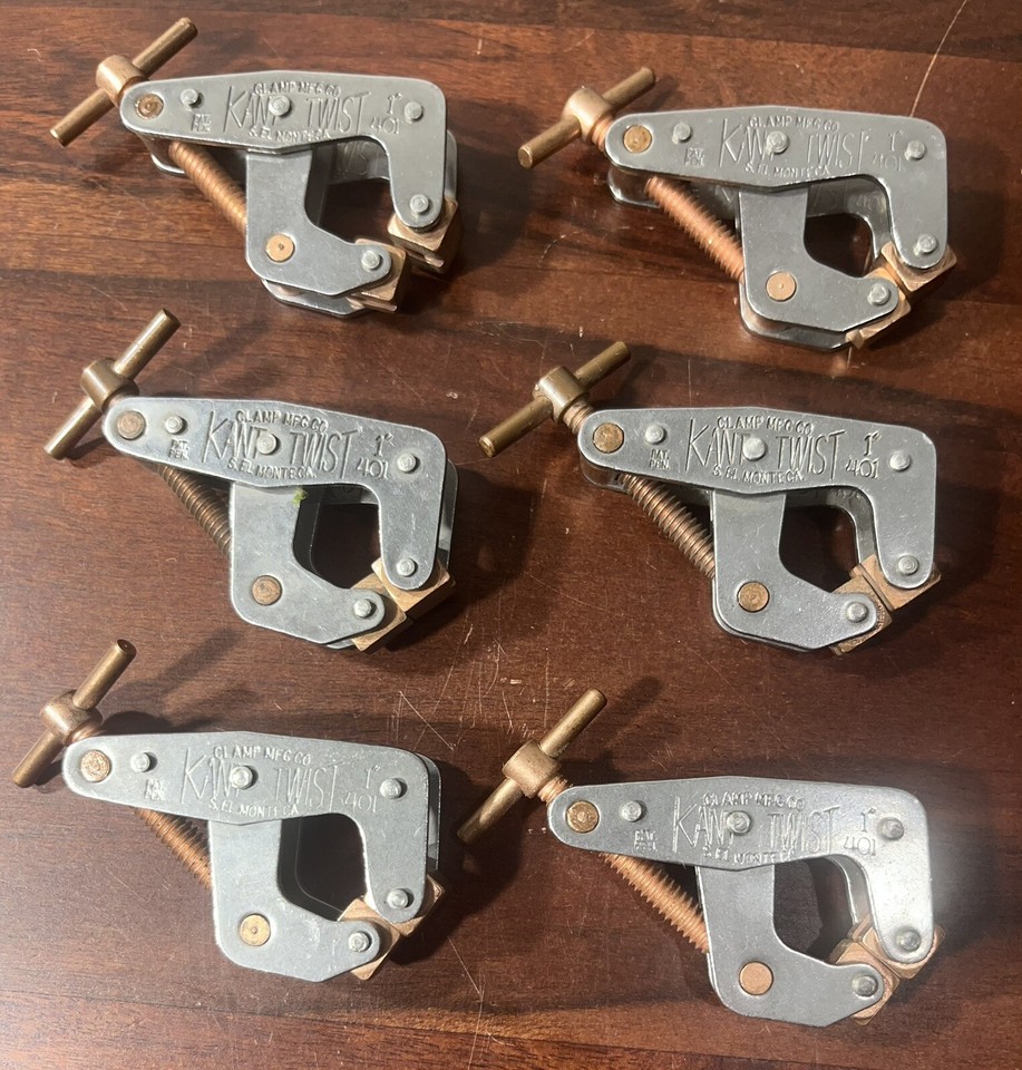VINTAGE TOOLS KANT TWIST 401 CLAMPS 1" T-HANDLE MULTIPURPOSE WELDING ...