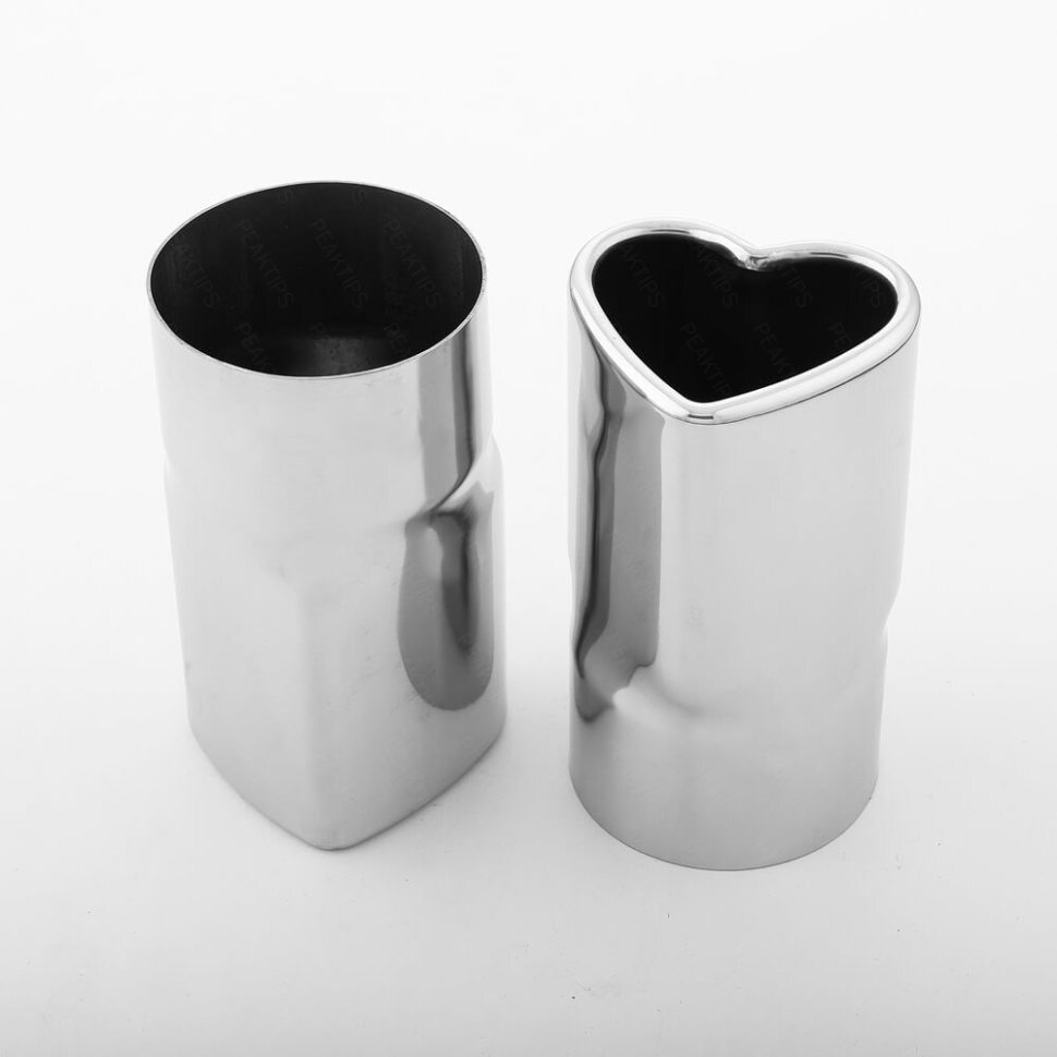 Puntas de escape de entrada de 3"" en forma de corazón 3,25""x3 ...