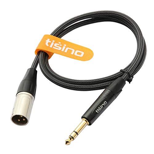 1/4" to XLR Cable 6.35mm TRS to XLR Male Nylon Braid Quarter inch TRS ...