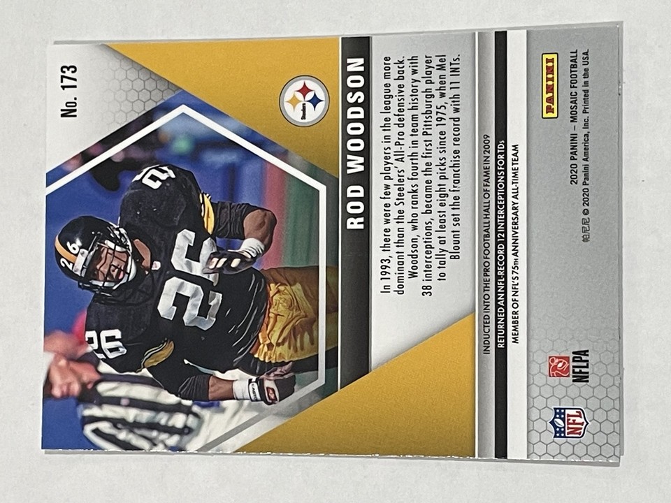 2020 Panini Mosaic Football #173 - Rod Woodson - Pittsburgh Steelers | eBay