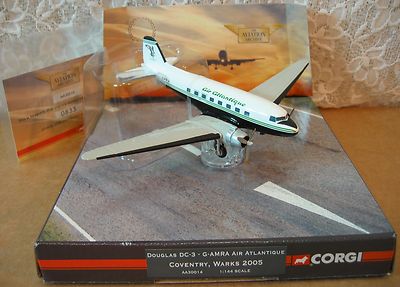 Corgi Douglas DC-3 G-AMRA Air Atlantique Coventry Warks Airliner Die ...