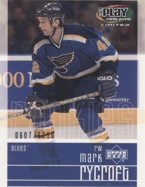 2001-02 Upper Deck Play Makers Limited - #140 Mark Rycroft /1250 (RC ...