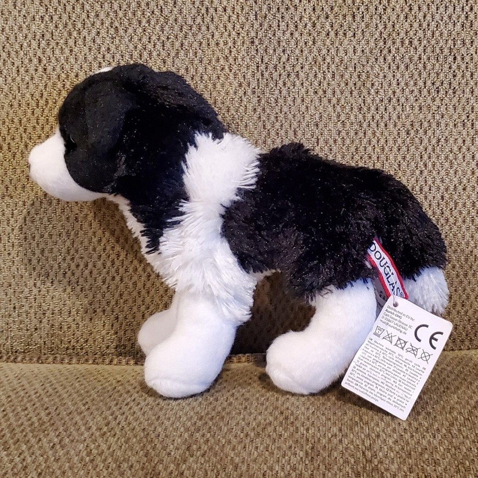 Douglas Black White Meadow Border Collie Stuffed Animal Plush Toy Dog ...
