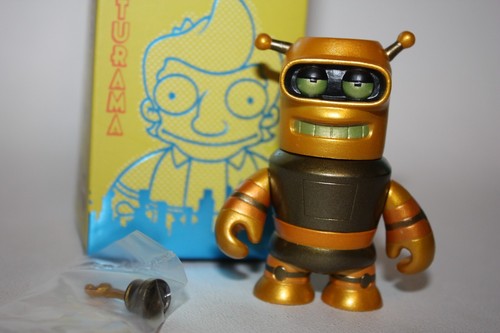 KIDROBOT FUTURAMA UNIVERSE X METALLIC CALCULON ROBOT DESIGNER ART TOY ...
