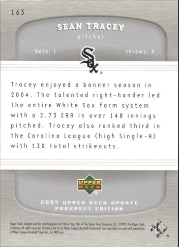 2005 Upper Deck Update - Silver #163 Sean Tracey /450 (RC) for sale ...