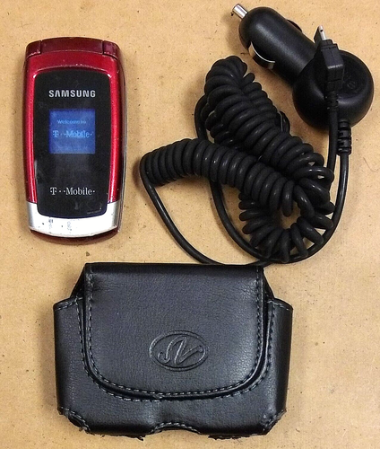 Samsung SGH-T219 - Red and Silver ( T-Mobile ) Rare Flip Cell Phone ...