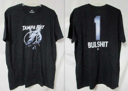 Tampa Bay Lightning Bulshit #1 Men's Size X-Large T-Shirt C1 4450 | eBay