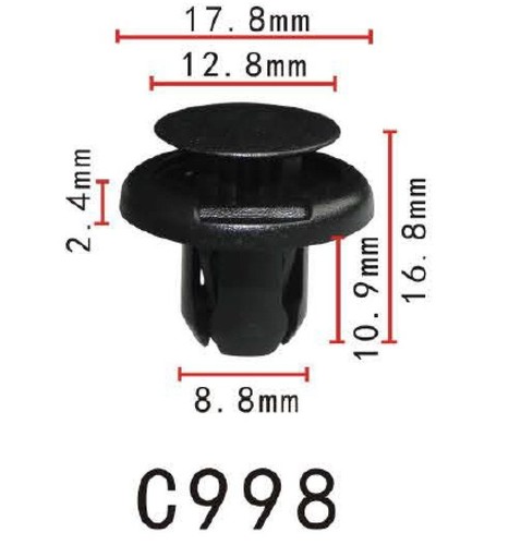 20pcs Fit Toyota 9046709185,53Z1607003,53Z1607004 spoiler grille Push ...