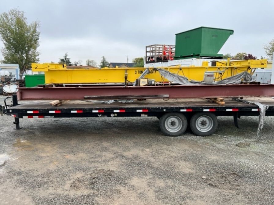 Lift-Tech 3 Ton Overhead Crane Outside Rails 24' Span Rail 23'8" Budgit ...