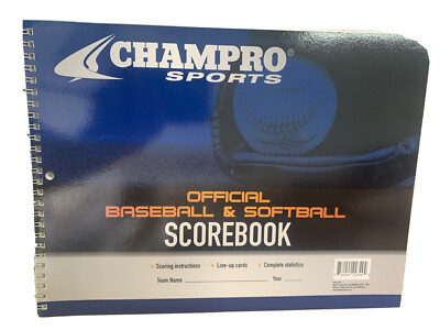 Champro Official Baseball Softball Scorebook 26 Game Baseball Score ...