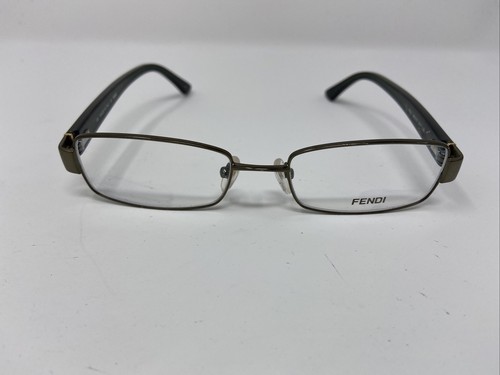 FENDI EYEGLASSES FRAME F910 49/17/135 SILVER/GREEN FULL RIM G712 | eBay
