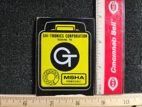 Vintage Coal Mine Helmet Sticker MSHA GAI-TRONICS Corporation | eBay