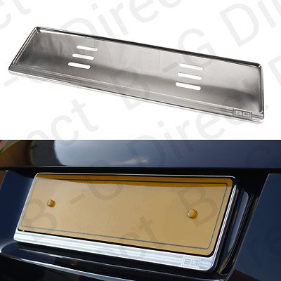 Stainless steel number registration license plate surround holder UK EU ...